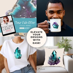 Alexandrite Crystal Clipart, Realistic Gemstones PNG, Healing Geode ...