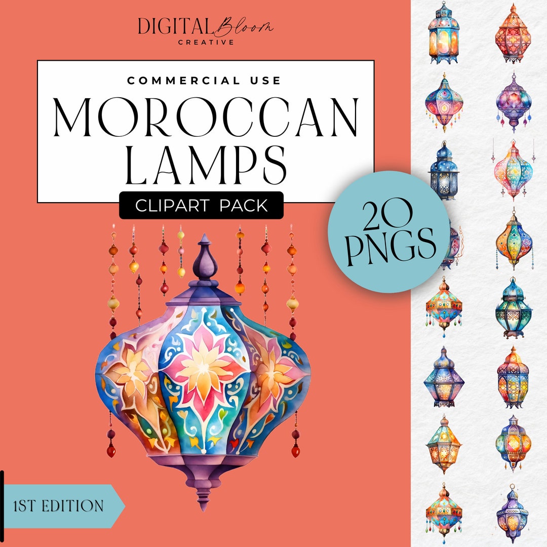 Moroccan Lamp Clipart, Arabian Lantern PNG, Marrakesh Graphics, Turkish ...