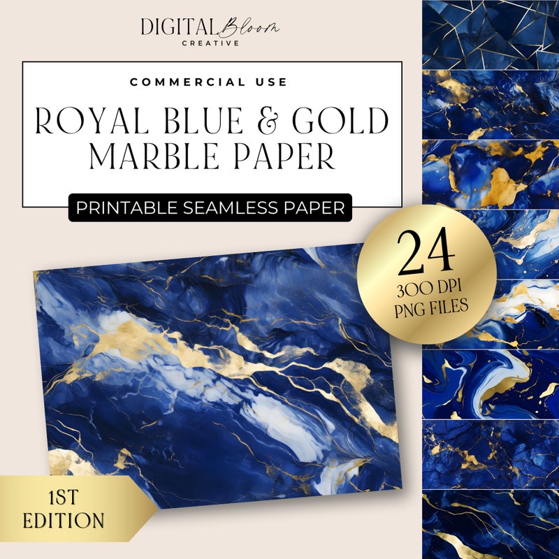 Royal Blue Paper - Etsy