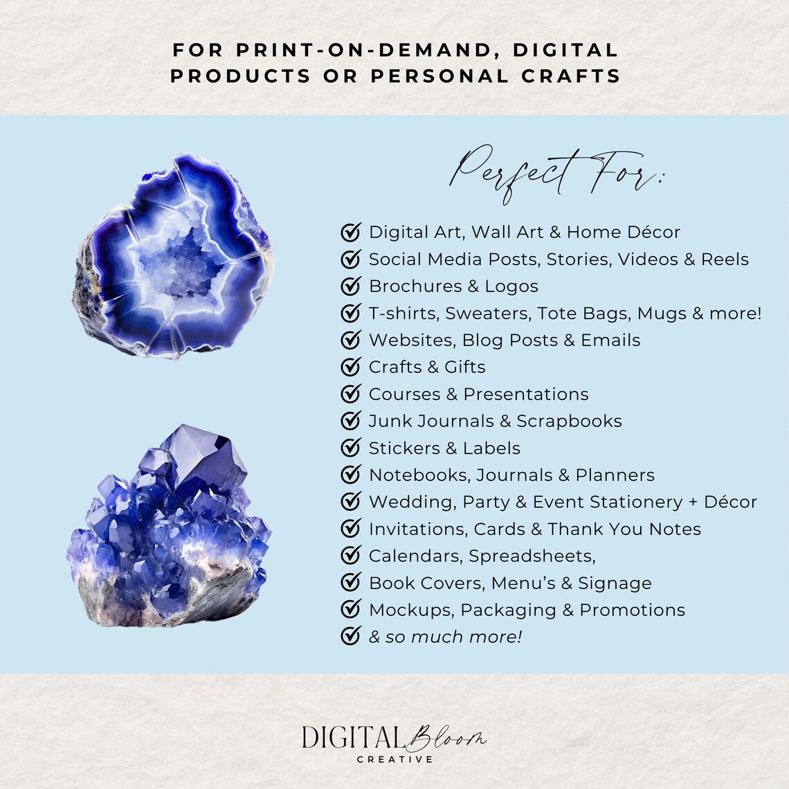 Blue Sodalite Crystal Clipart Realistic Gemstone PNG Healing Geode Clip ...