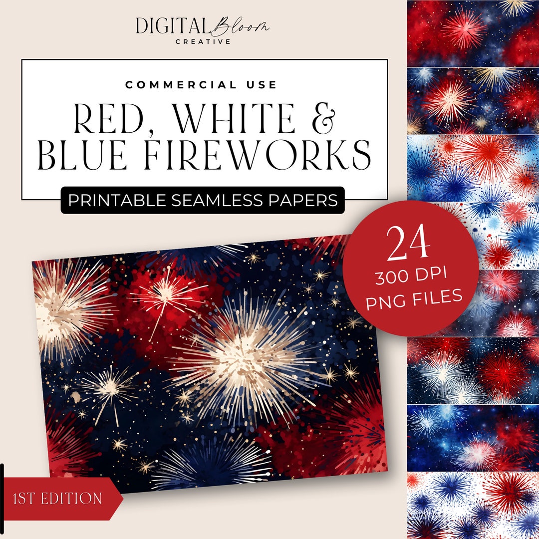 Fireworks Seamless Digital Papers Guy Fawkes Texture Pack Background ...