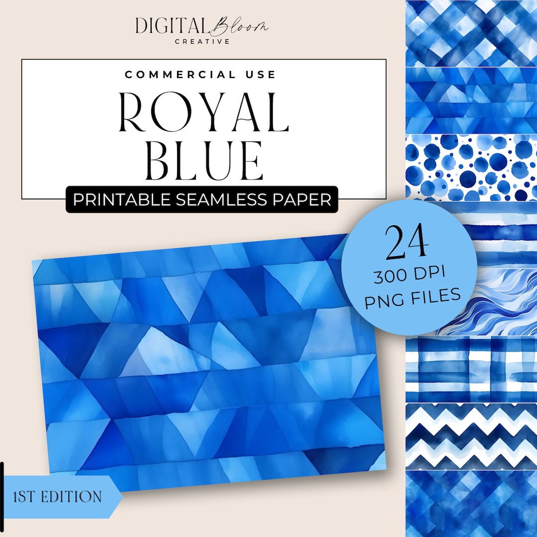 Royal Blue Paper Seamless File Printable Pattern Background ...