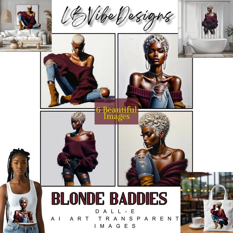 Blonde Baddies AI Art - Etsy