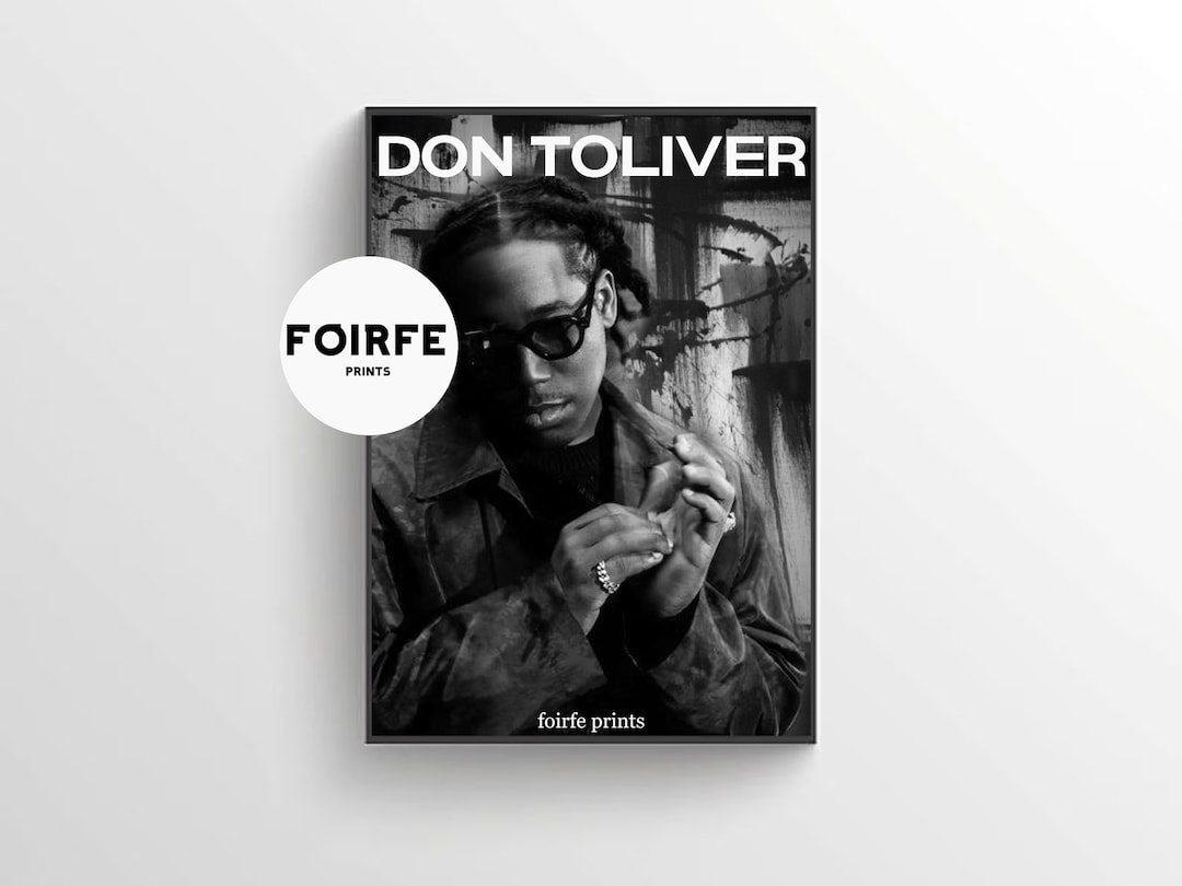 Don Toliver Black and White Poster, Digital Print, Urban, Home Decor ...
