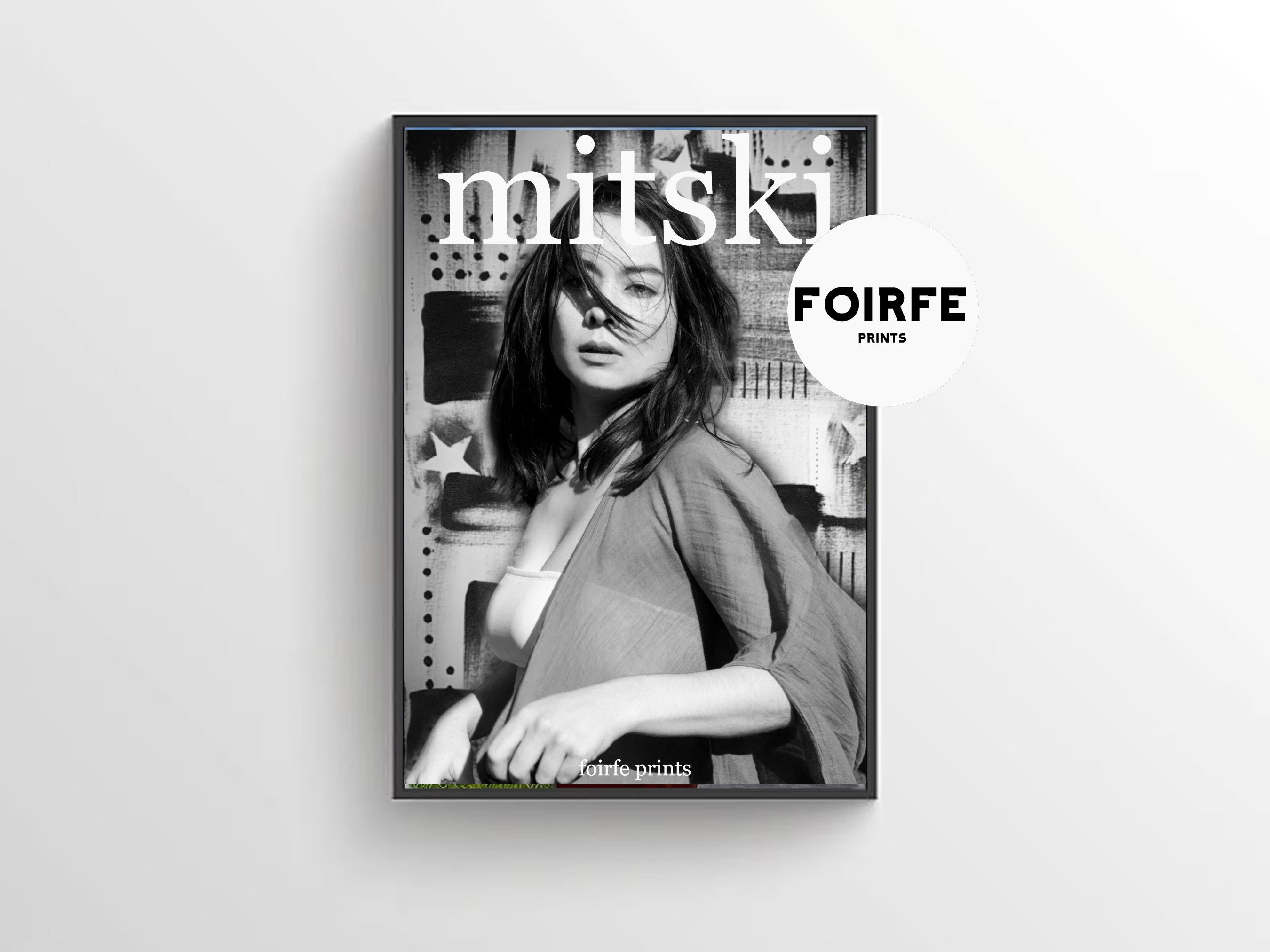 Mitski Black and White Poster, Digital Print, Urban, Home Decor, Wall ...