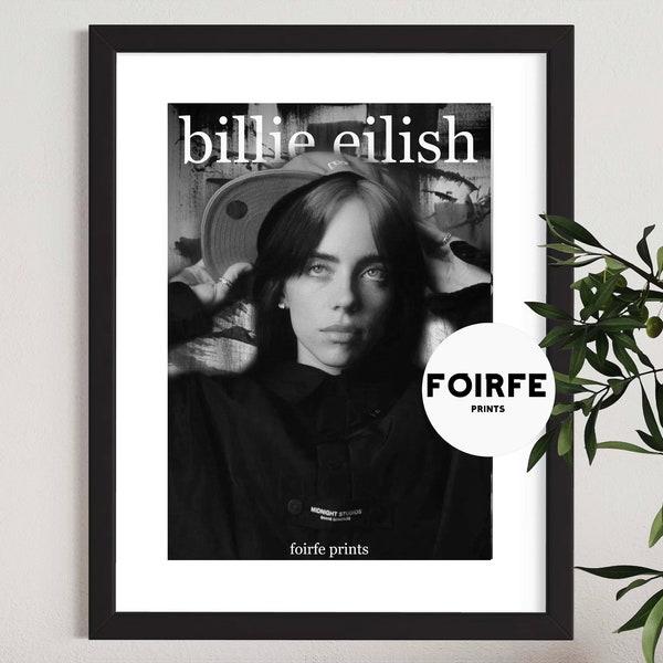 Billie Eilish Wall Art Black and White - Etsy