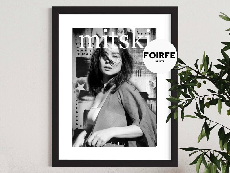 Mitski Wall Art, Black and White Digital Print, Gift Ideas, Urban Home ...