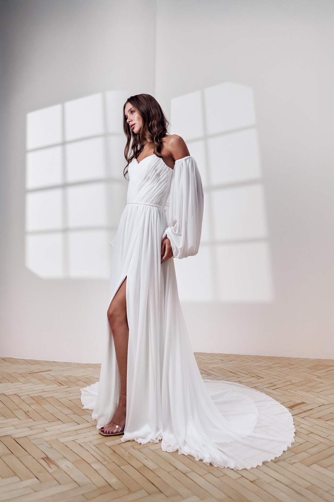 Lace Fantasy Wedding Dress, Maxi Corset Wedding Dress, Courthouse ...