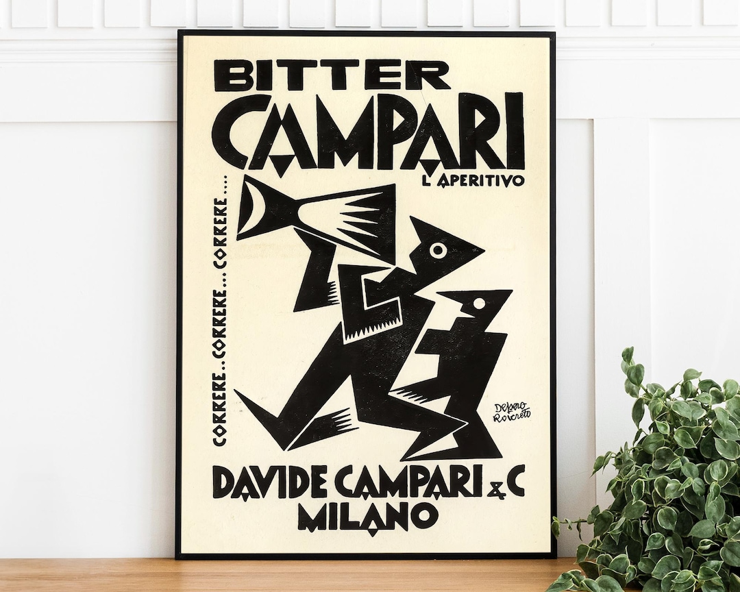 Bitter Campari Poster, Digital Download, Retro Printable Art Poster ...