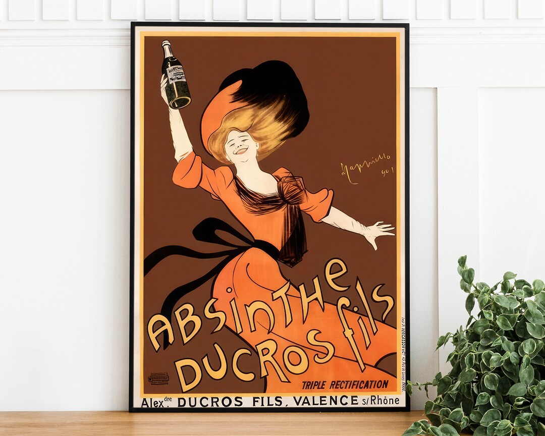 Vintage Absinthe Poster, Digital Download, Retro Printable Art Print ...