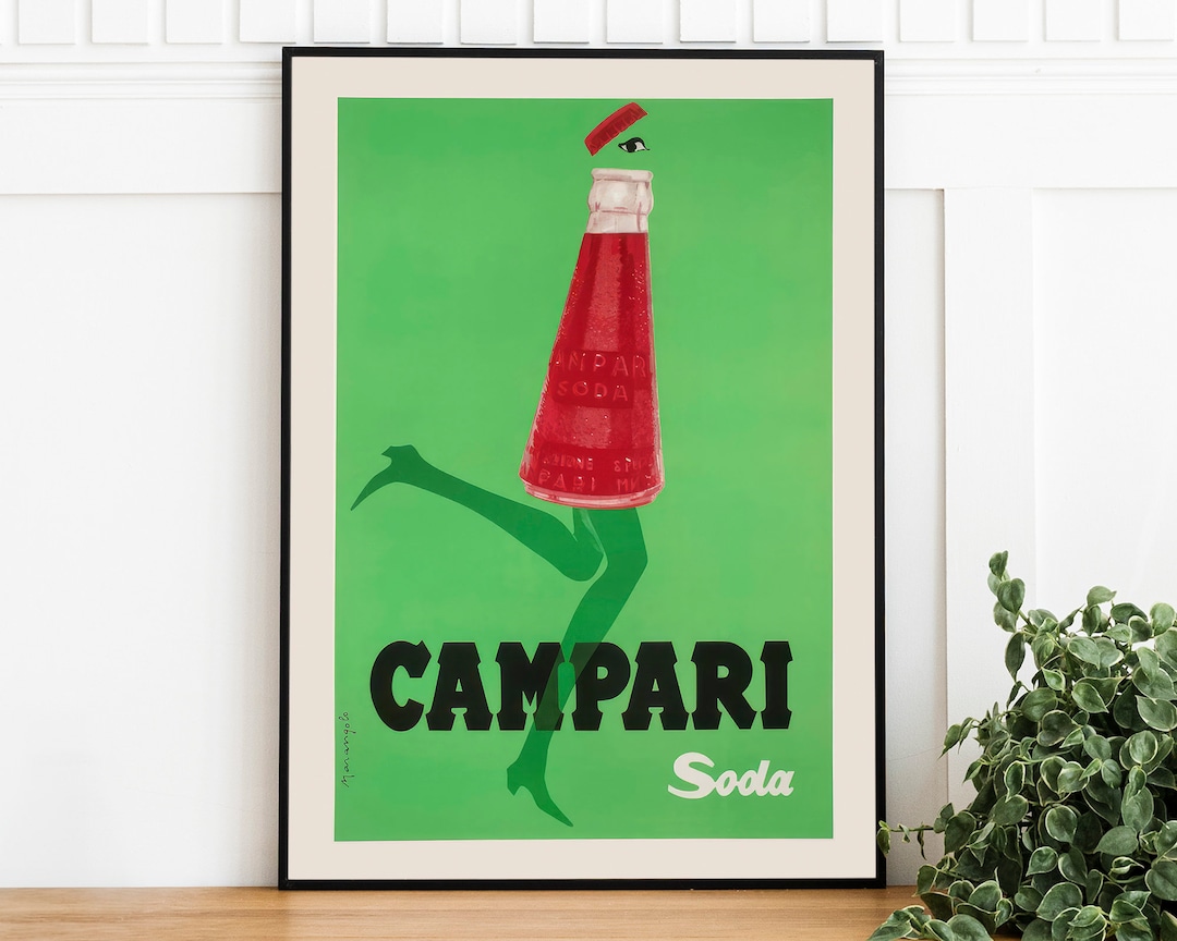 Vintage Campari Soda Print, Digital Download, Retro Printable Art ...