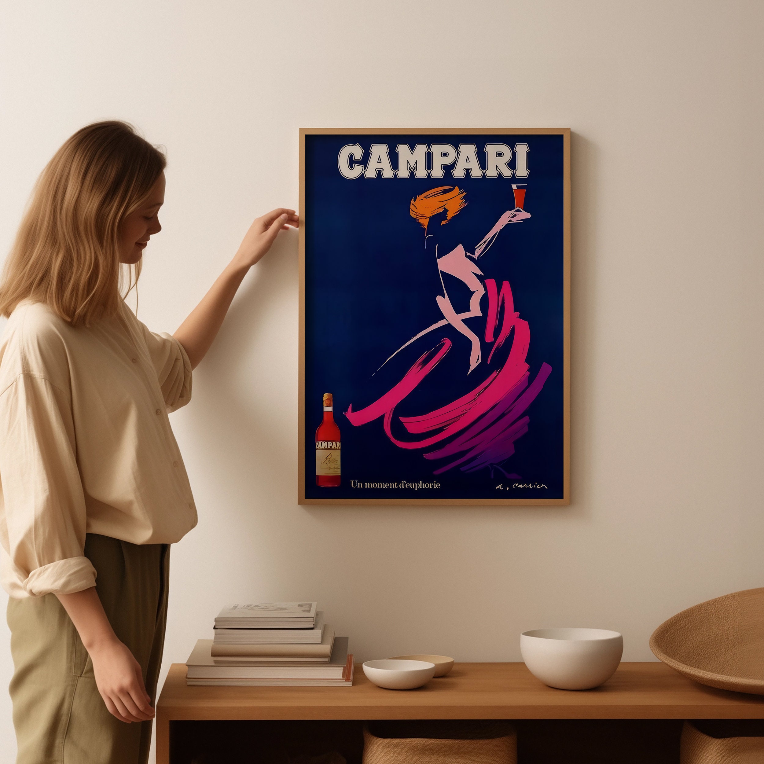 Vintage Campari Print, Digital Download, Retro Printable Art Poster ...