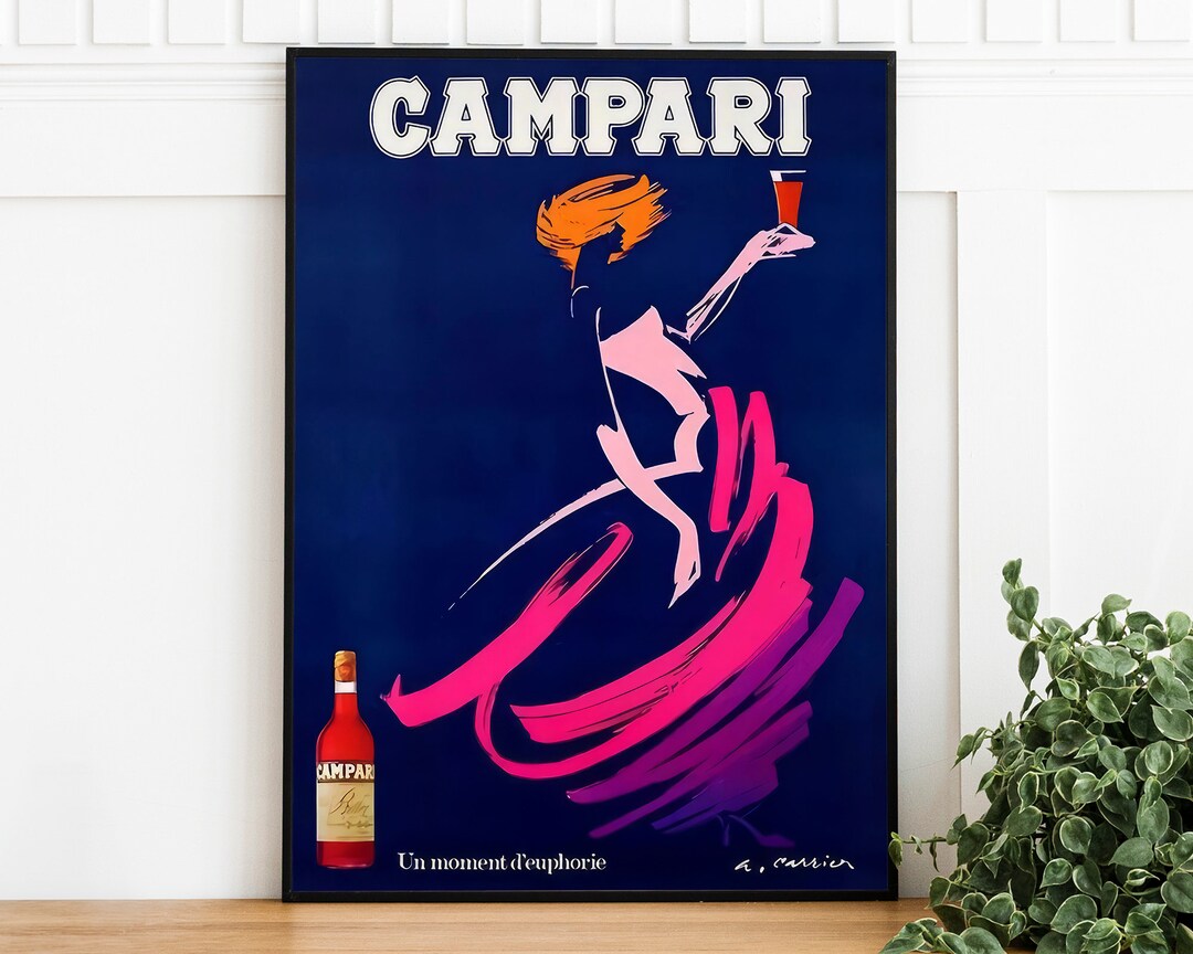 Vintage Campari Print, Digital Download, Retro Printable Art Poster ...