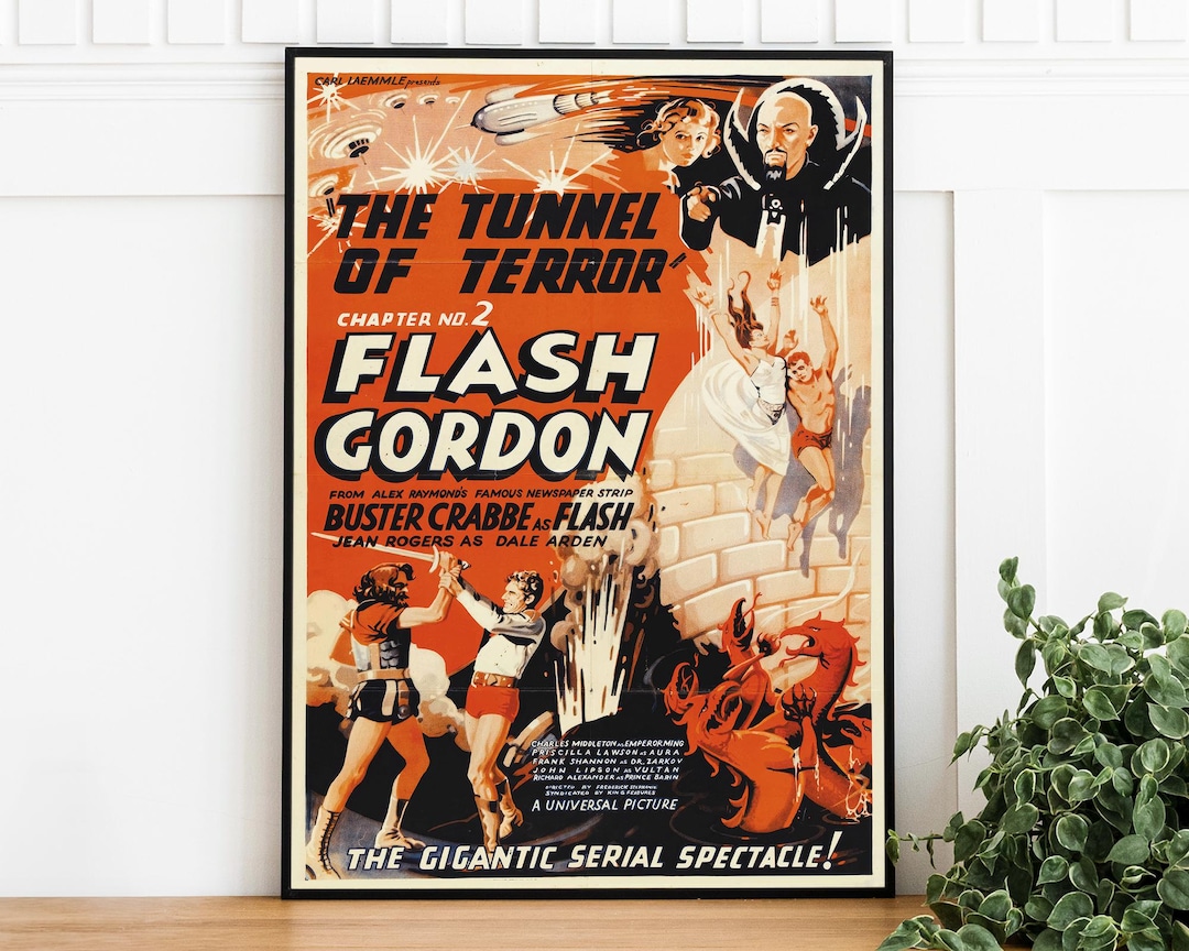 Classic Flash Gordon Movie Poster: Vintage Sci-fi Art (digital Download ...