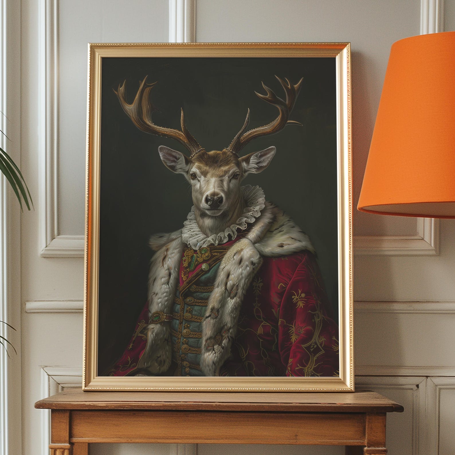 Vintage Stag Portrait Poster, Altered Art Print, Deer Digital Download ...