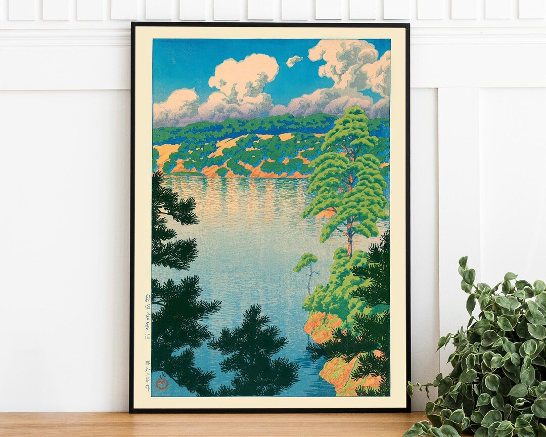 Vintage Kawase Hasui Print: Akisu Lake Japanese Art (digital Download ...