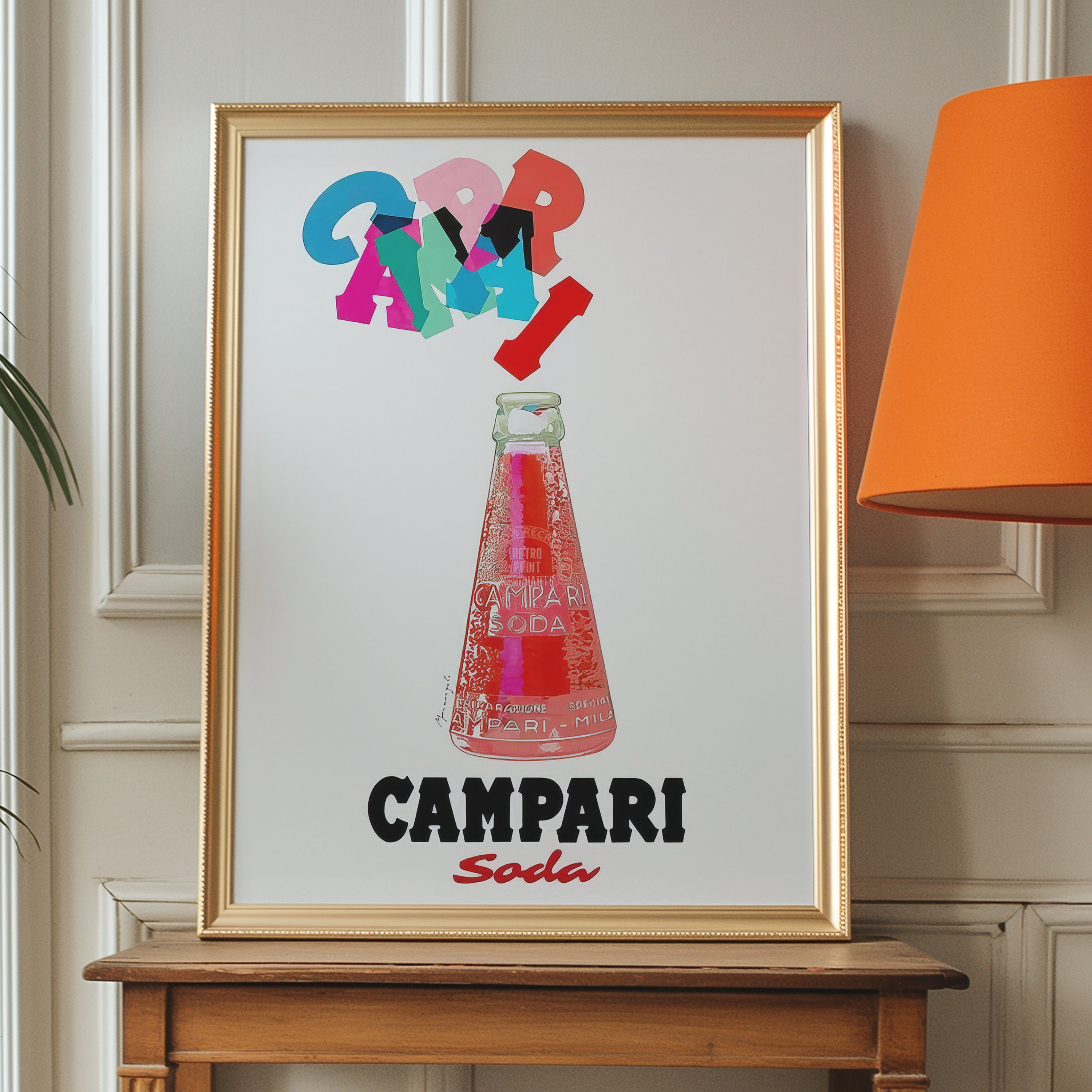 Vintage Campari Soda Print, Digital Download, Retro Printable Art ...