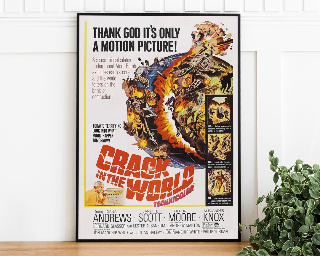Crack in the World Movie Poster | Vintage Digital Download | Retro Sci ...