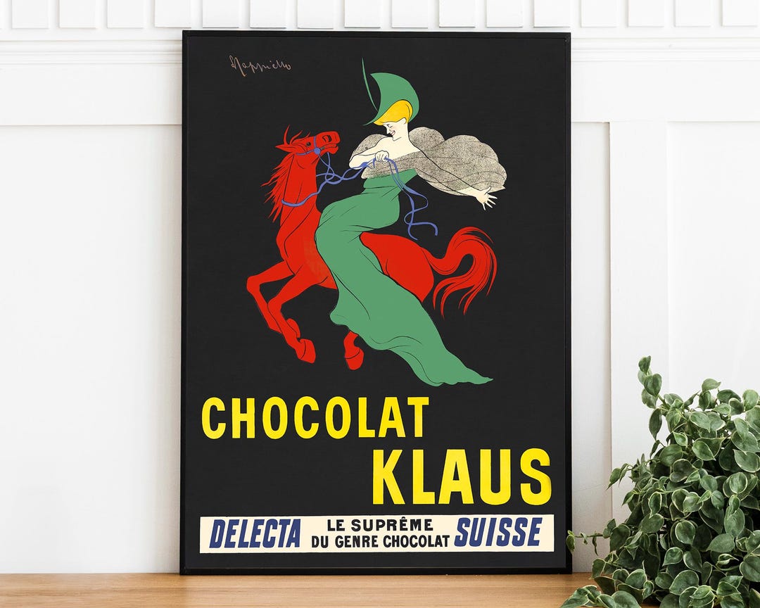 Vintage Chocolat Klaus Poster, Retro Printable Art Poster, Trendy Wall ...