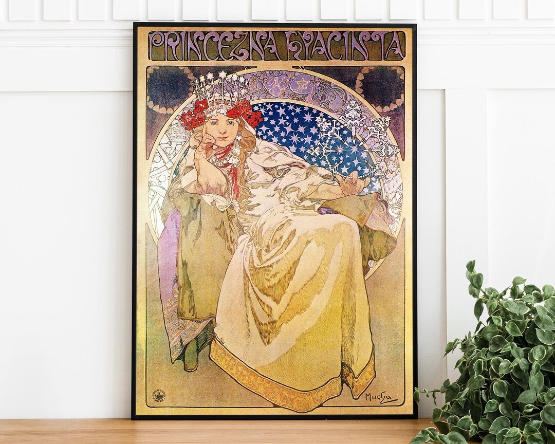 Vintage Alphonse Mucha Print, Art Nouveau Digital Download, Retro ...