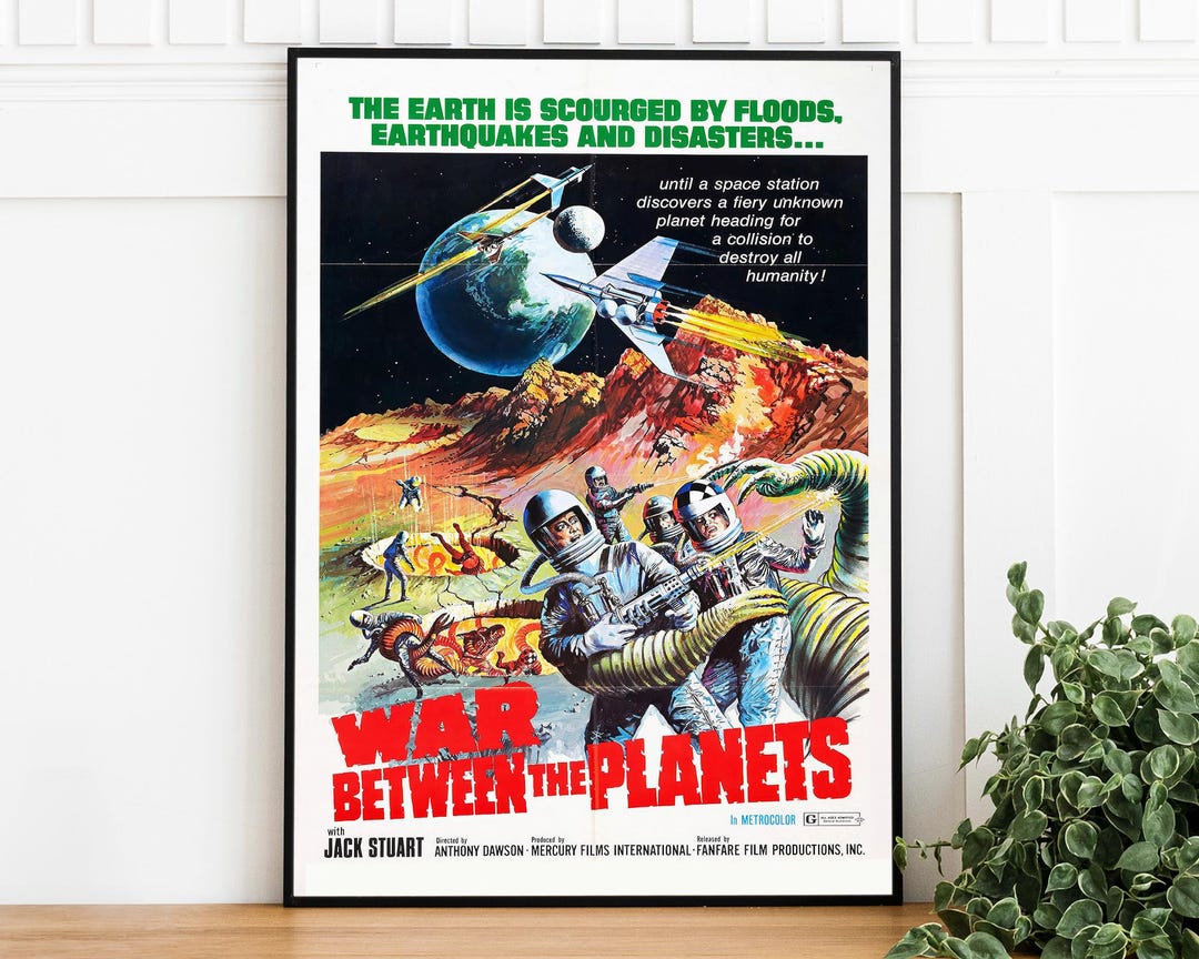 Vintage Sci-fi Poster Digital Download | Retro Cinema Wall Art | Home ...