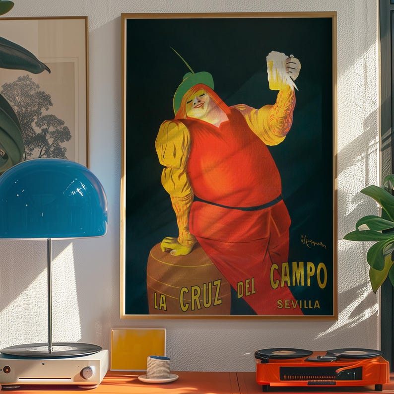 La Cruz Del Campo Beers Vintage Poster | Retro Beer Advertising Art ...