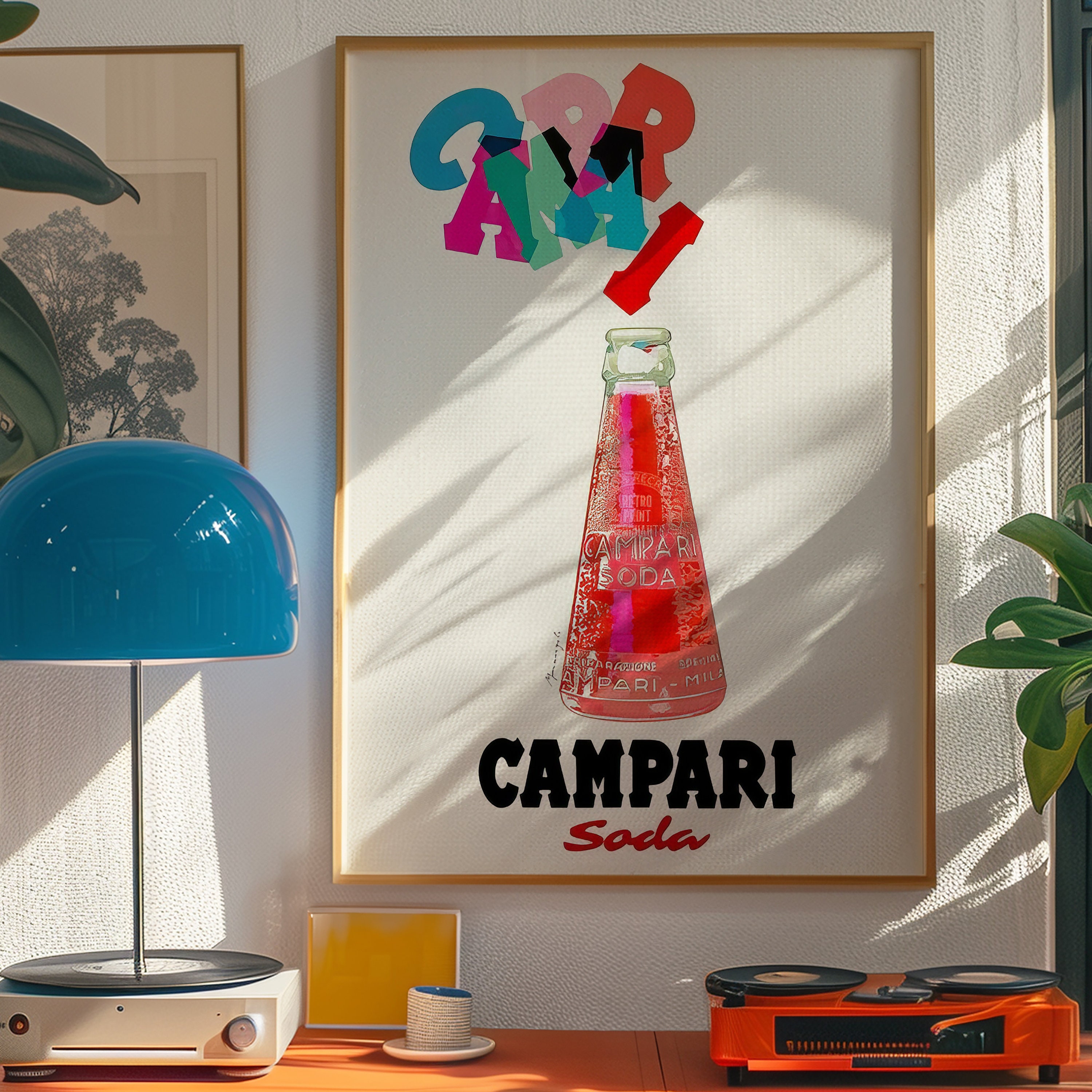 Vintage Campari Soda Print, Digital Download, Retro Printable Art ...