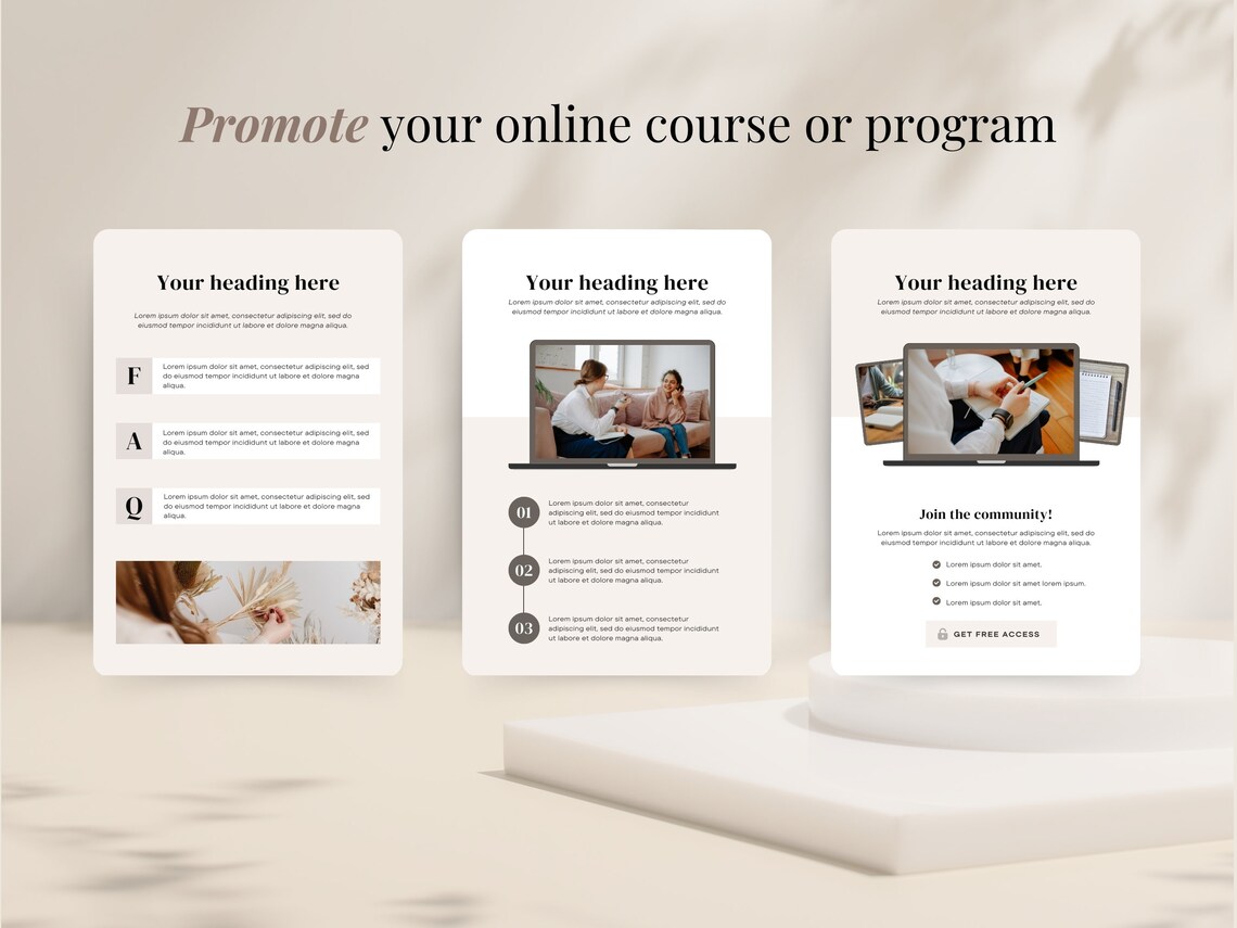 Beige Aesthetic Lead Magnet Ebook Template for Coaches | Fully Editable ...