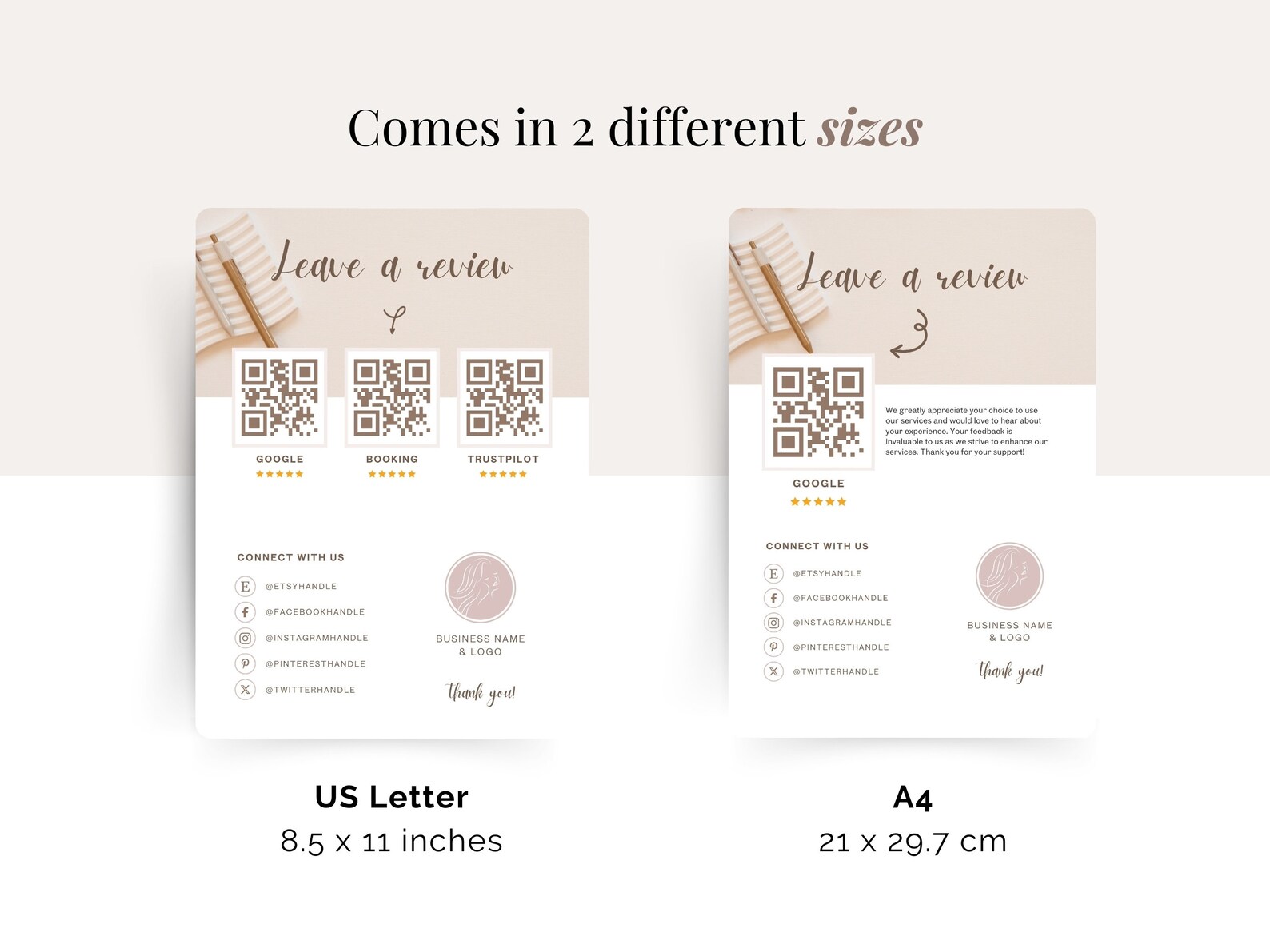 Leave Us a Review Scan QR Code Sign | Customer Feedback Google Review ...