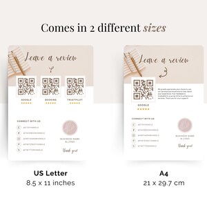 Leave Us a Review Scan QR Code Sign | Customer Feedback Google Review ...