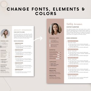 Aesthetic Beige and Pink Resume Template, ATS Friendly and Fully ...