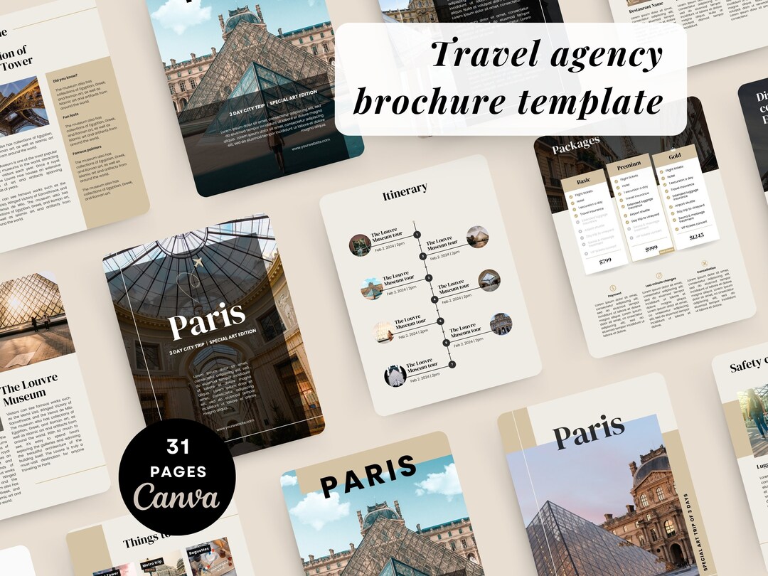 Travel Agent Itinerary Proposal Brochure Template | With Pricing, Fully ...