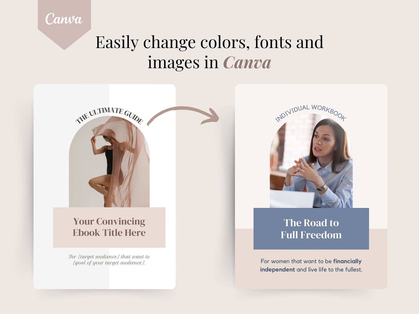 Aesthetic Minimalist Lead Magnet Ebook Template for Coaches | Fully ...