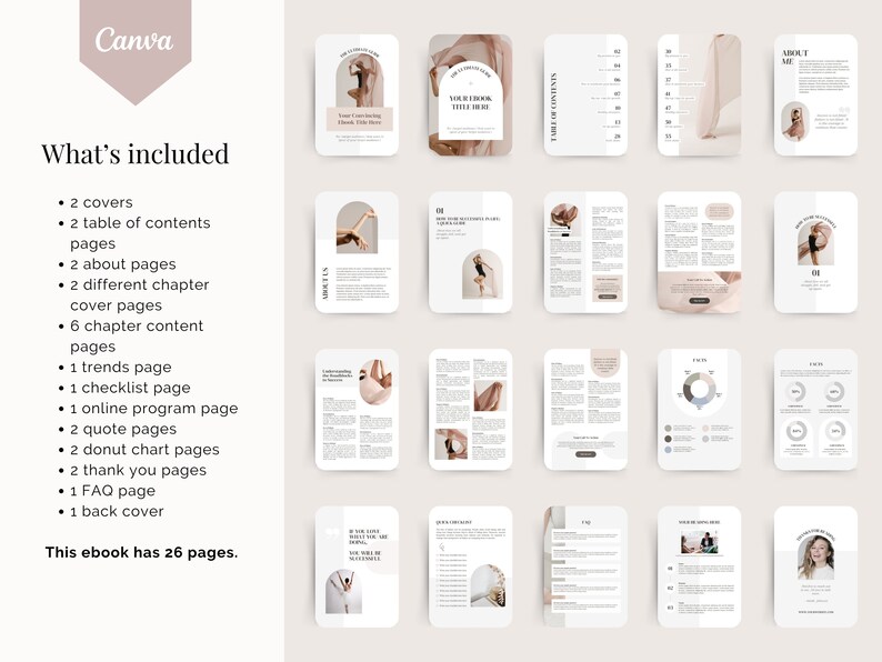 Aesthetic Minimalist Lead Magnet Ebook Template for Coaches | Fully ...