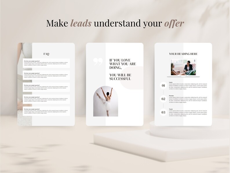Aesthetic Minimalist Lead Magnet Ebook Template for Coaches | Fully ...