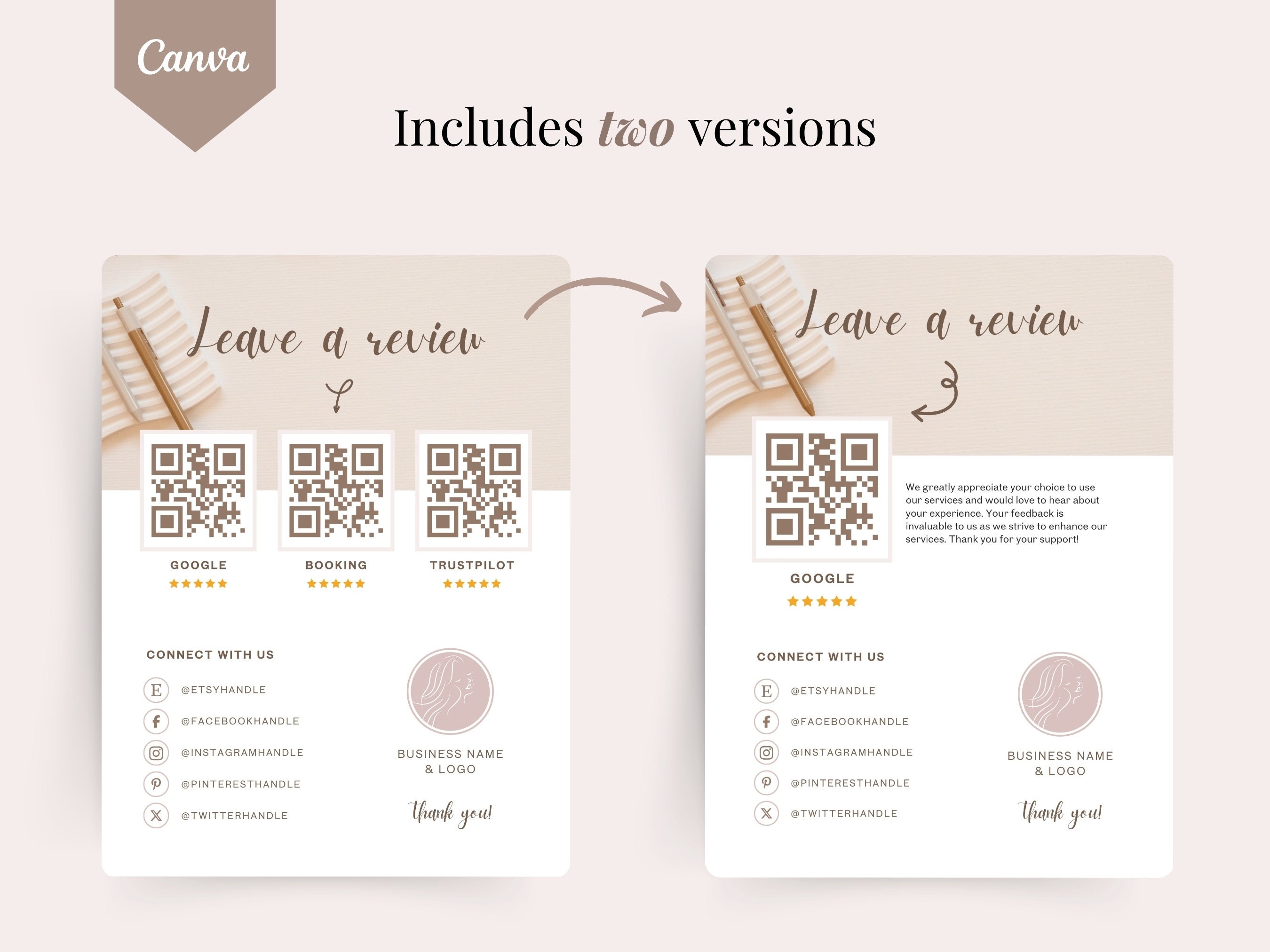 Leave Us a Review Scan QR Code Sign | Customer Feedback Google Review ...