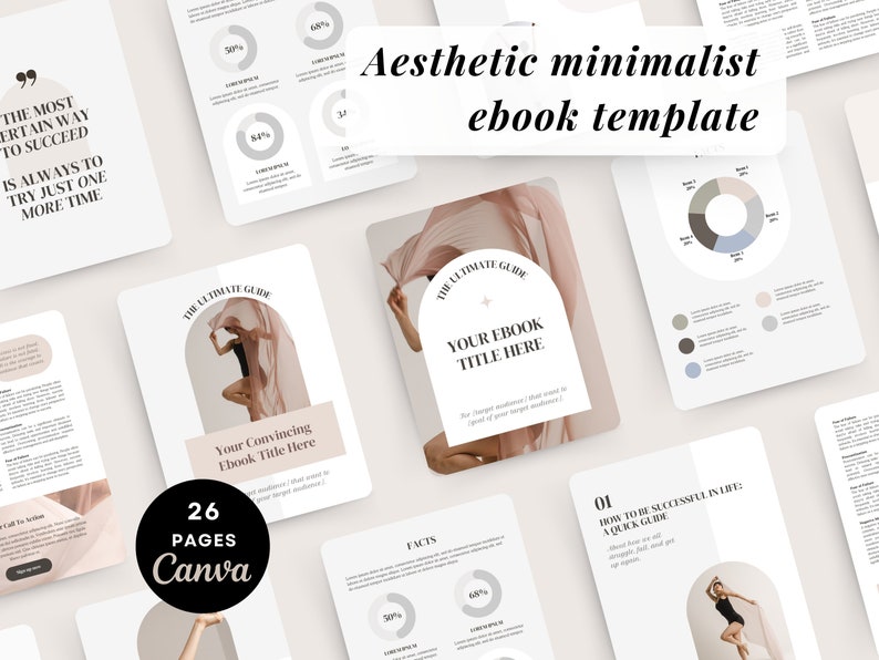 Aesthetic Minimalist Lead Magnet Ebook Template for Coaches | Fully ...