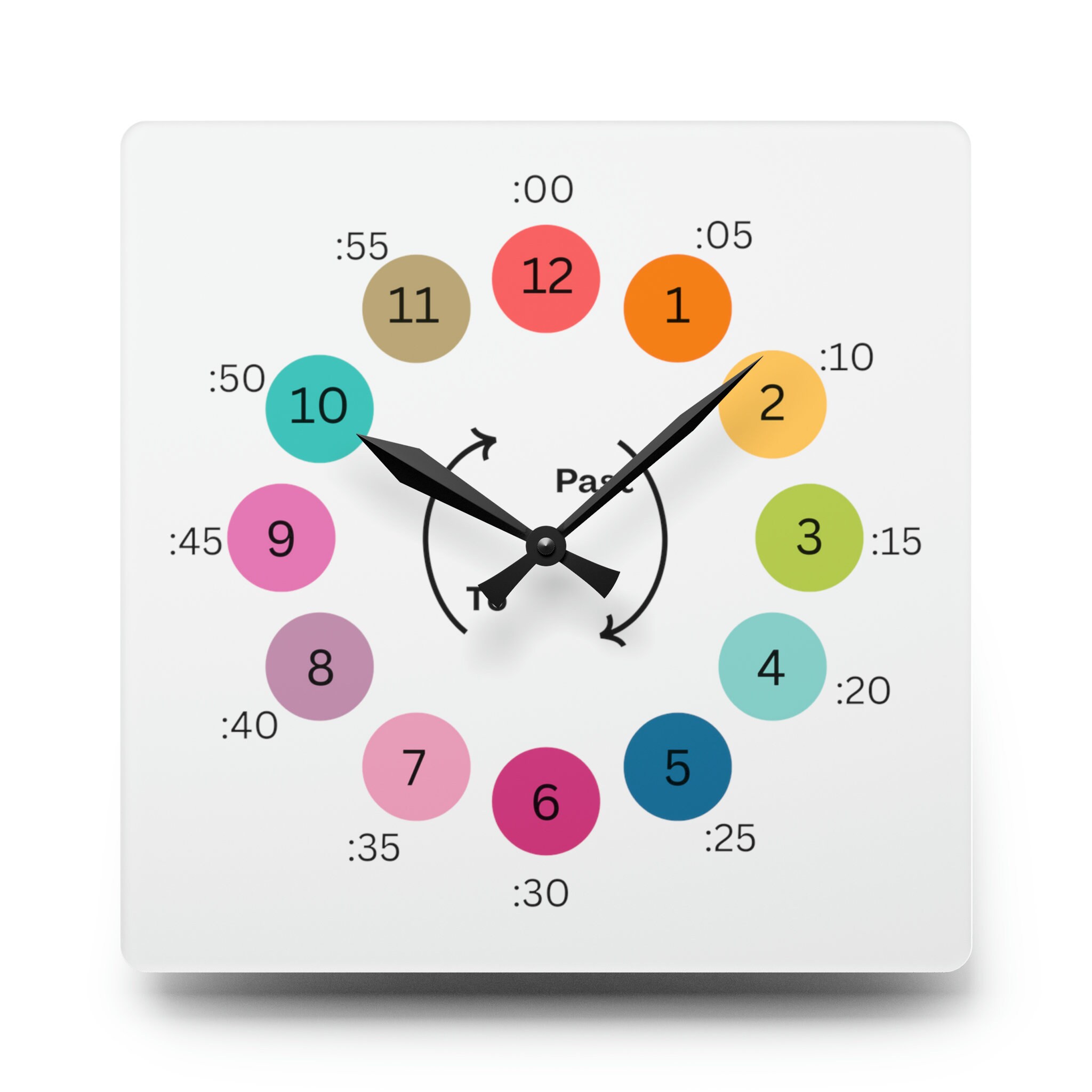 Easy-to-read Wall Clock for Kids & Beginners, Fun Learning Design in ...