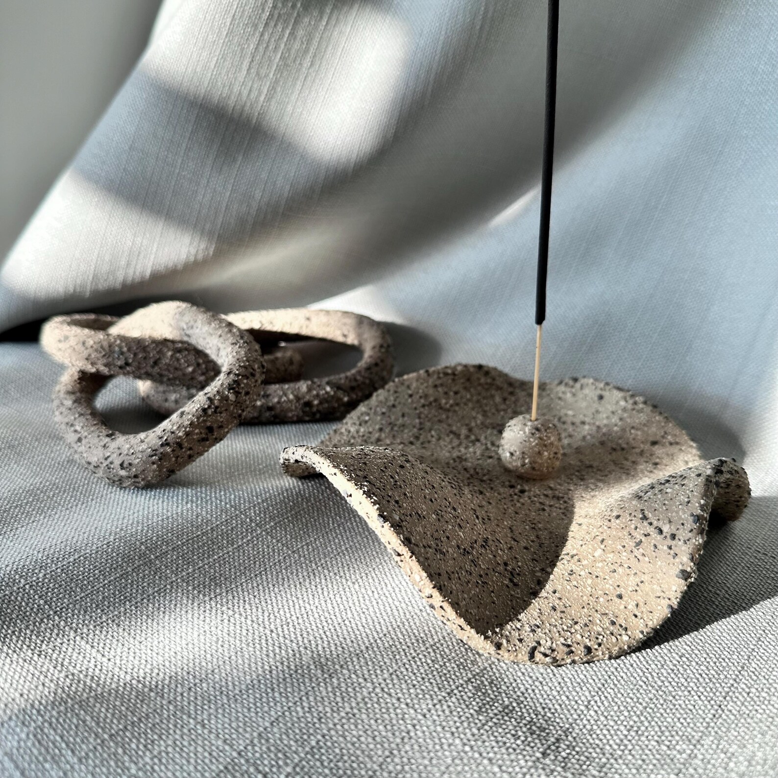 RA Decor Set Stoneware Incense Holder Ceramic Palo Santo Burner Incense ...