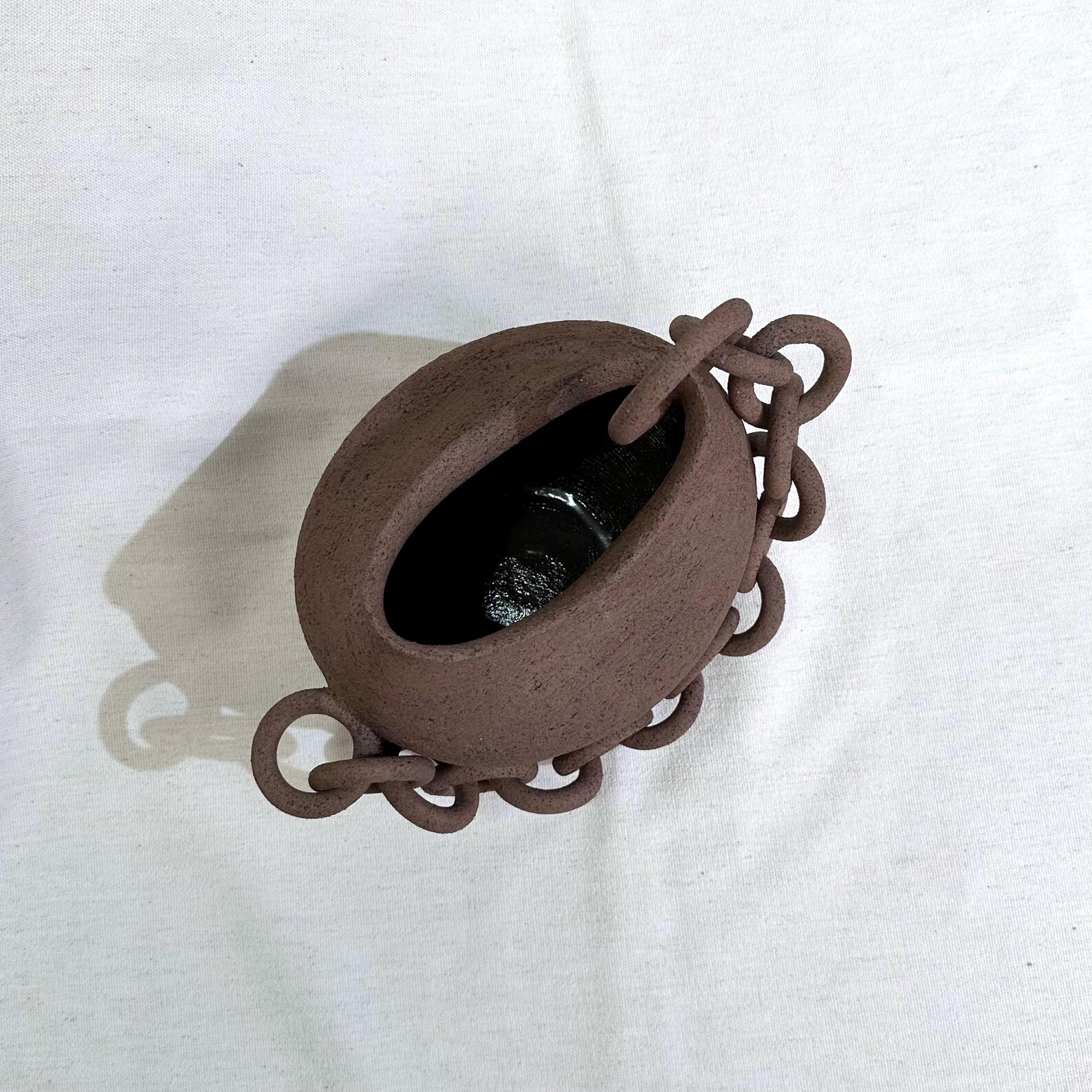 RA || Handmade Stoneware Chain Vase | Sculptural Minimalist Ceramic ...