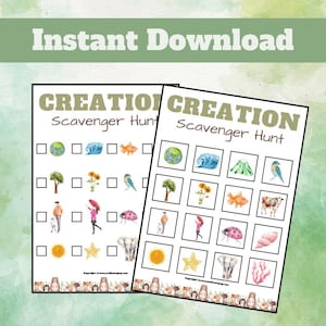 Creation Scavenger Hunt: Sunday School Bible Game (digital Download) - Etsy