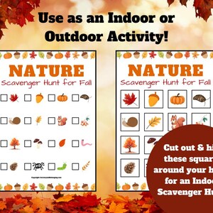 Fall Scavenger Hunt Printable Download, Fall Scavenger Hunt Printable ...