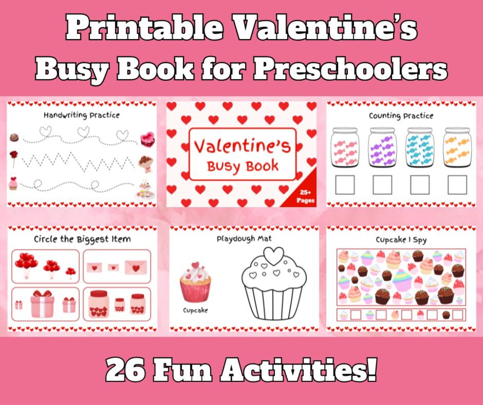 Preschool Valentines Day Busy Book Printable, Learning Binder ...