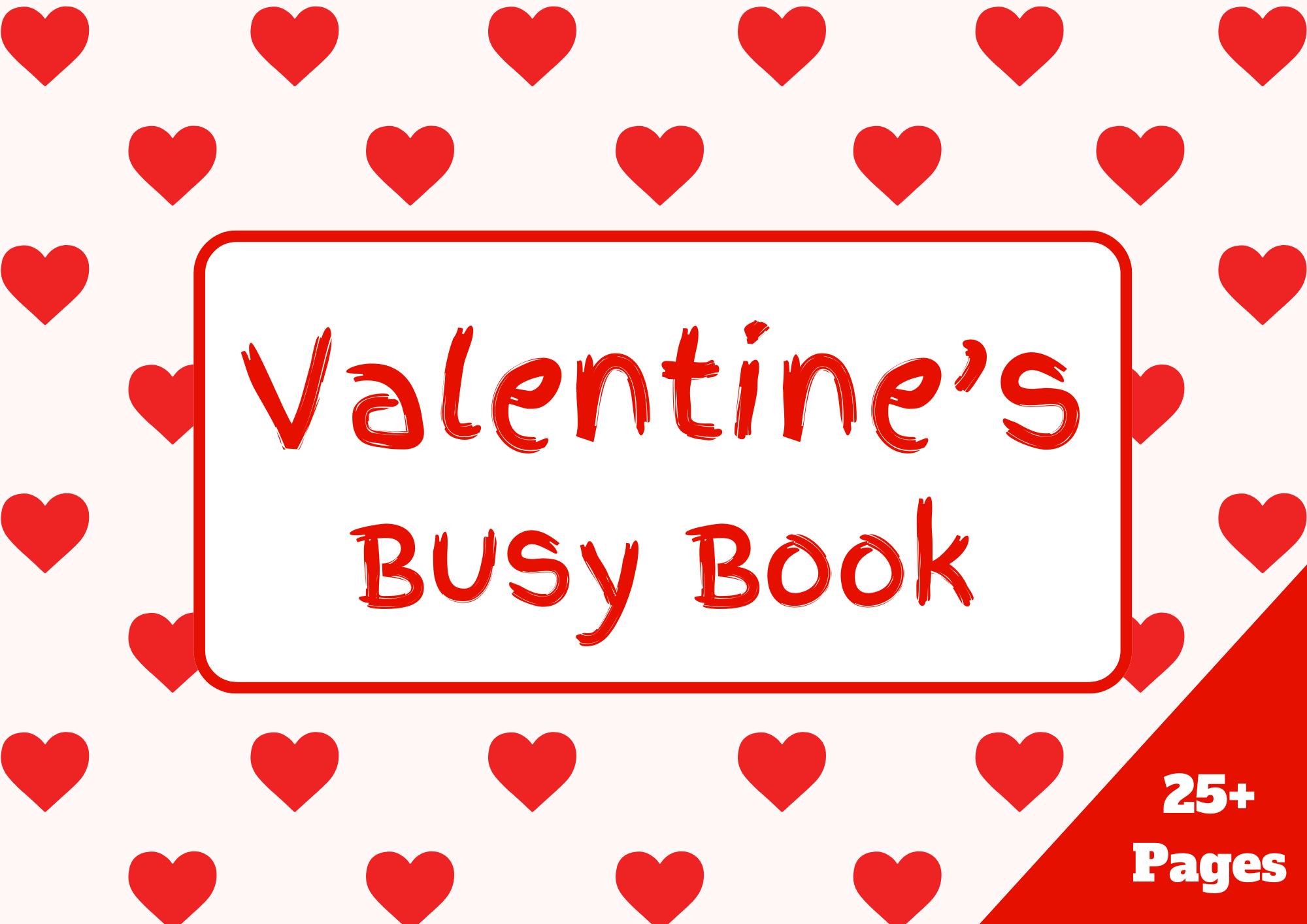 Preschool Valentines Day Busy Book Printable, Learning Binder ...
