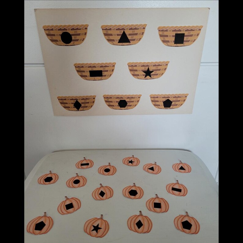 Pumpkin Shape Match Activity | Toddler Fall Activity | Preschool Fall ...