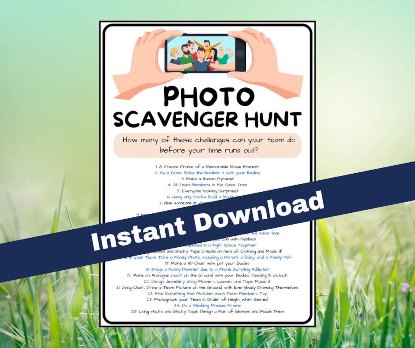 Photo Scavenger Hunt Printable for Kids - Etsy