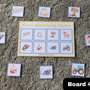 Farm Matching Game: Preschool Printable Activity (digital Download) - Etsy