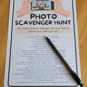 Photo Scavenger Hunt Printable for Kids - Etsy