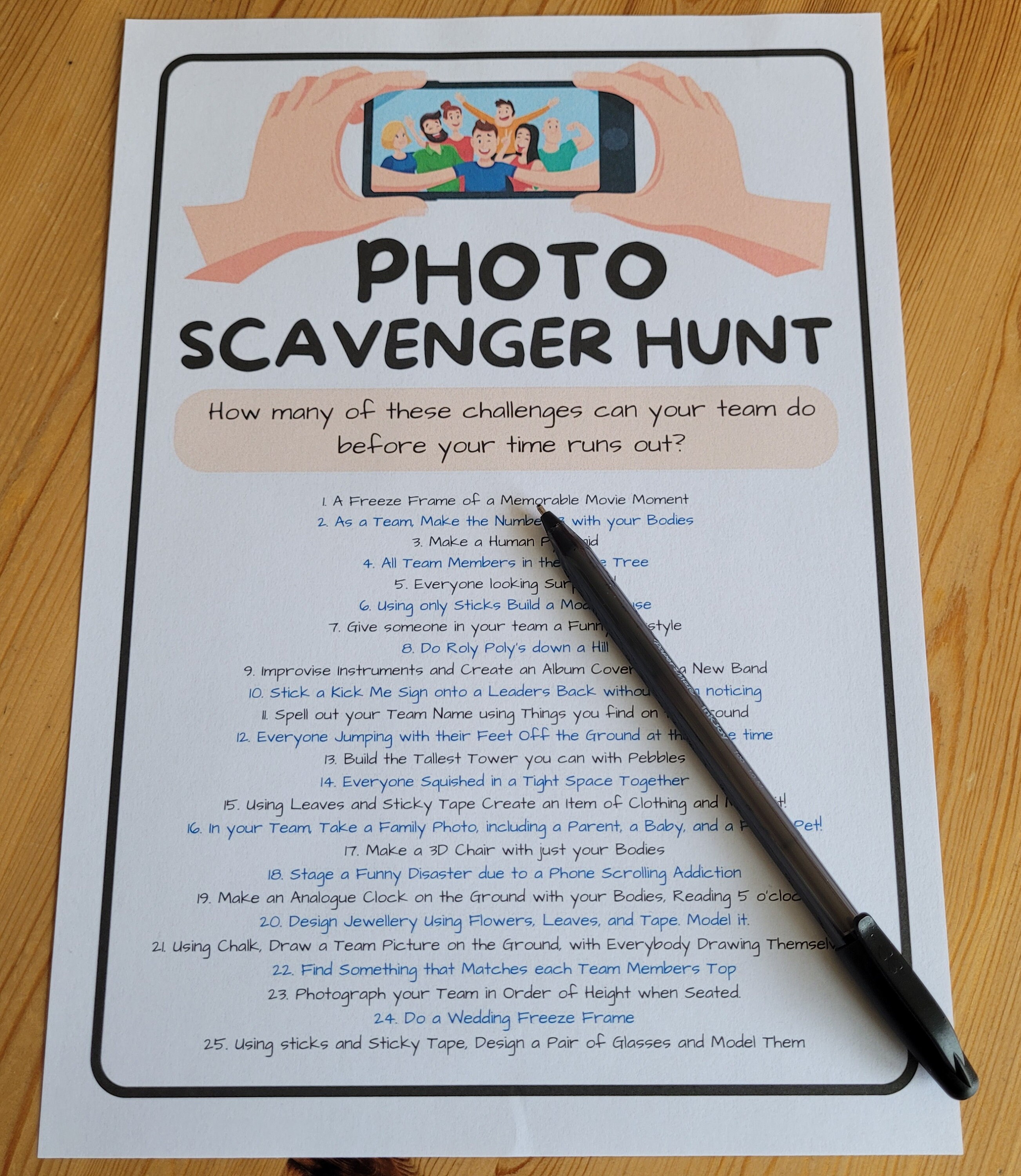 Photo Scavenger Hunt Printable for Kids - Etsy