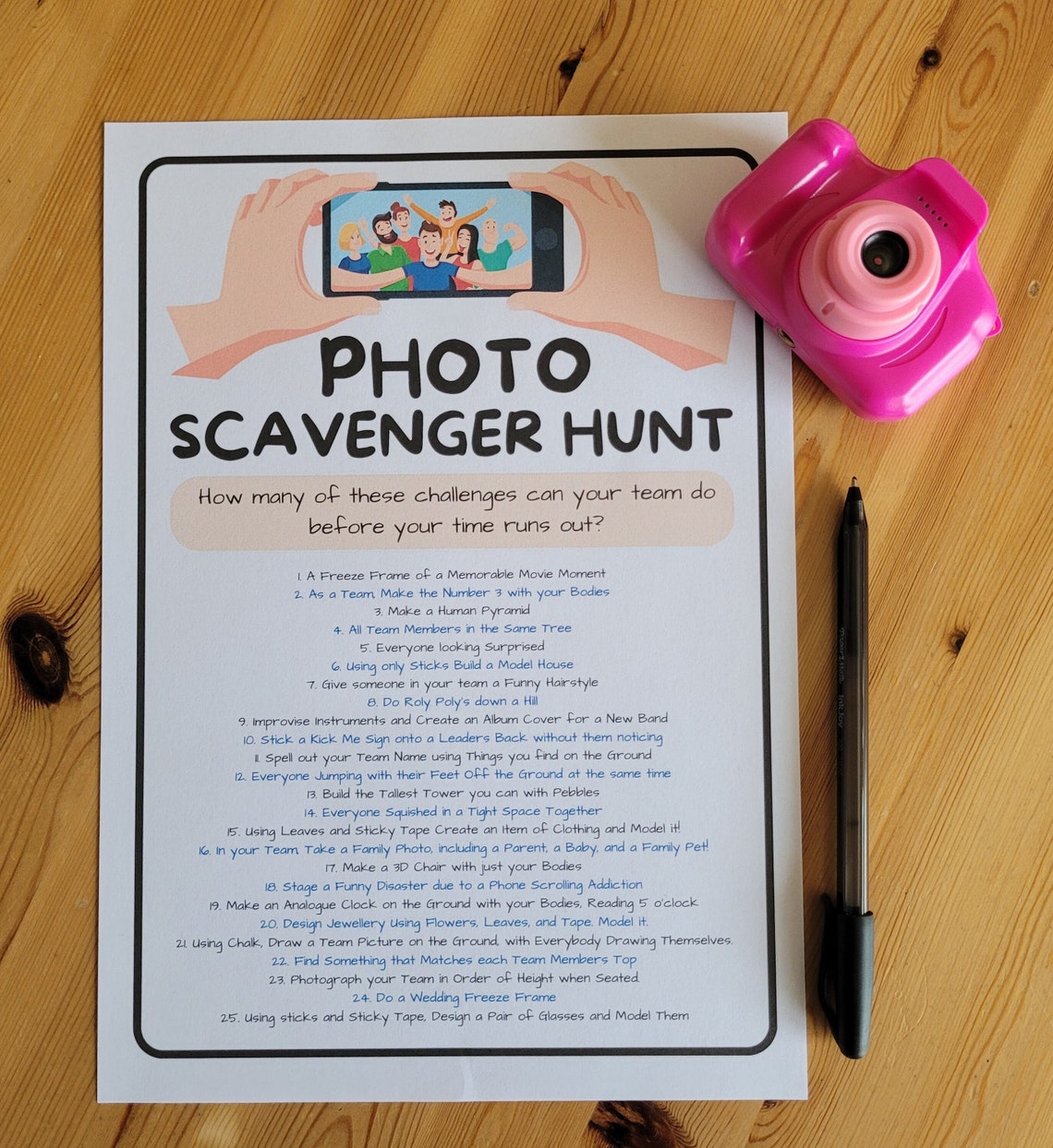 Photo Scavenger Hunt Printable for Kids - Etsy